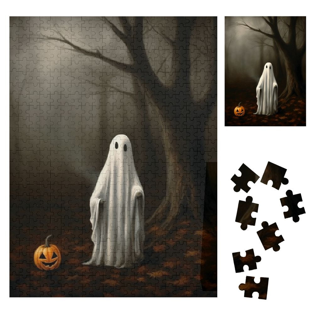 ONETECH Vintage Halloween Canvas Wall Art Cute Ghost In Haunted Fall ...