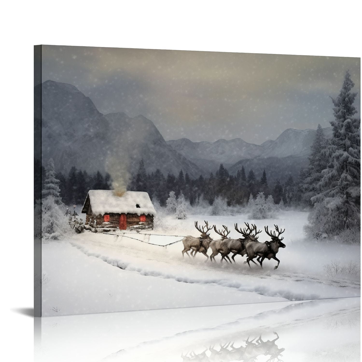 ONETECH Vintage Holiday Poster - Retro Christmas Print - 8x10 UNFRAMED ...