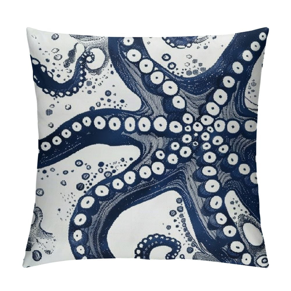 FUMJ Vintage Marine Octopus Squid Sea Animals Decorative Throw Pillow ...