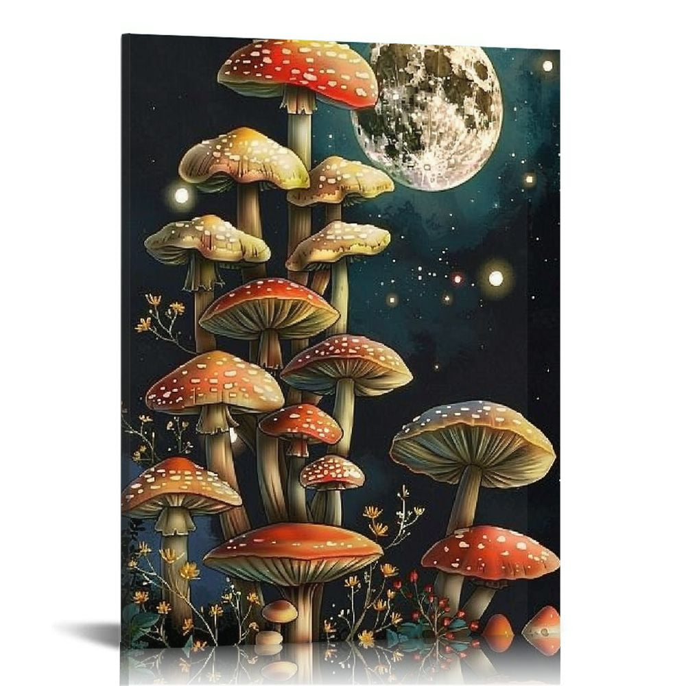 ONETECH Vintage Mushrooms Sign, Mushroom Decor, Retro Mushroom Wall ...