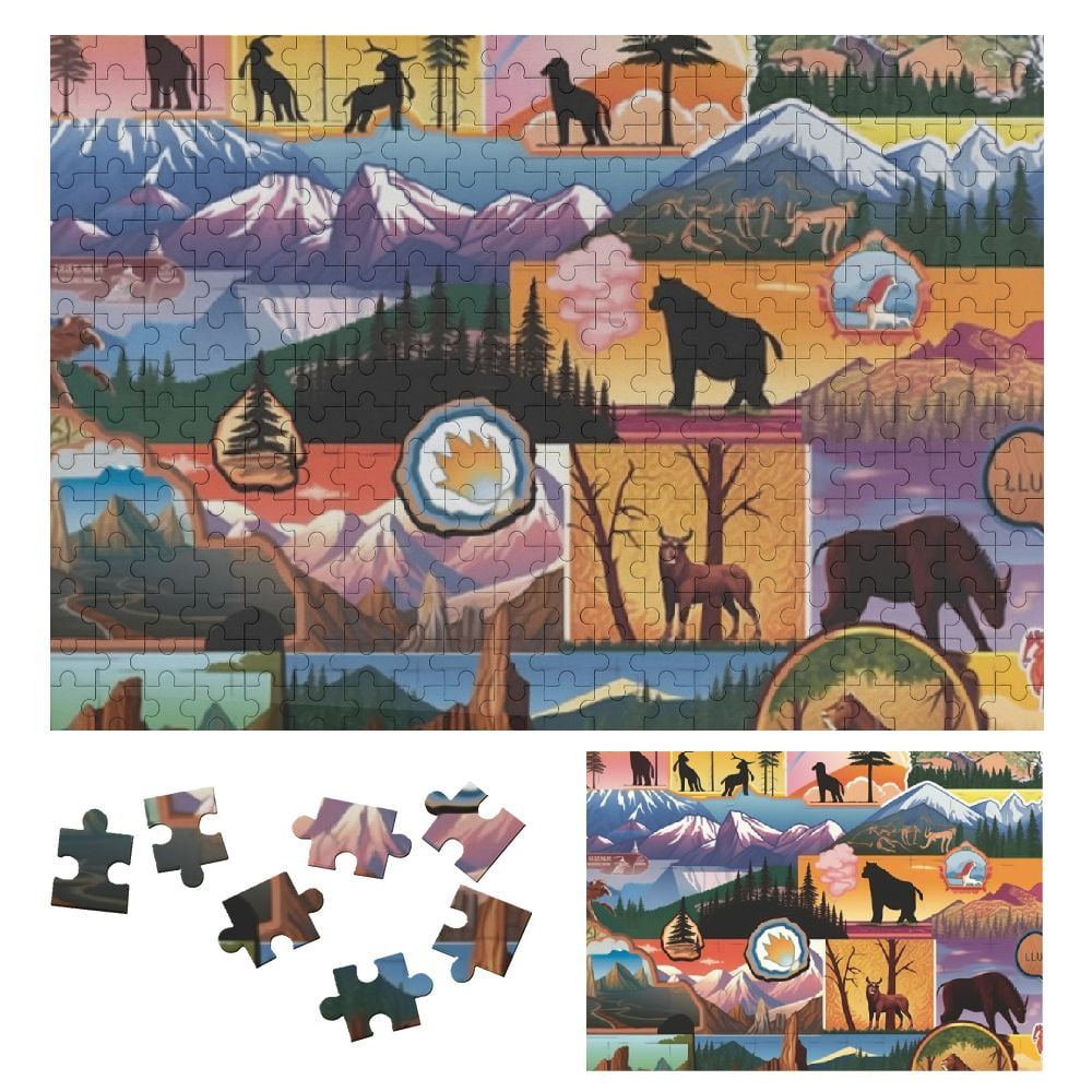FUMJ Vintage National Parks Puzzles for Adults and up, Landscape Puzzle ...
