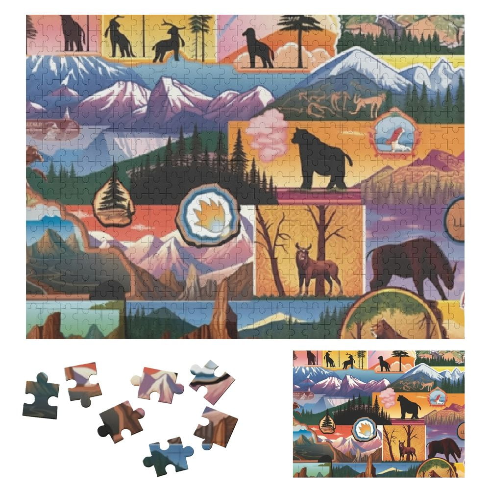 FUMJ Vintage National Parks Puzzles for Adults and up, Landscape Puzzle ...