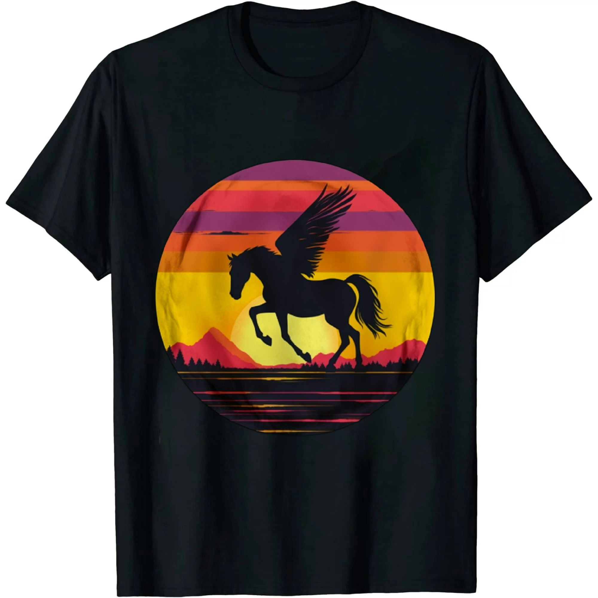 ONETECH Vintage Retro Pegasus Greek Mythology T-Shirt - Walmart.com
