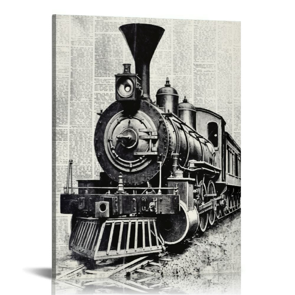 ONETECH Vintage Steam Train Locomotive Transport Railroad Railway Trip ...
