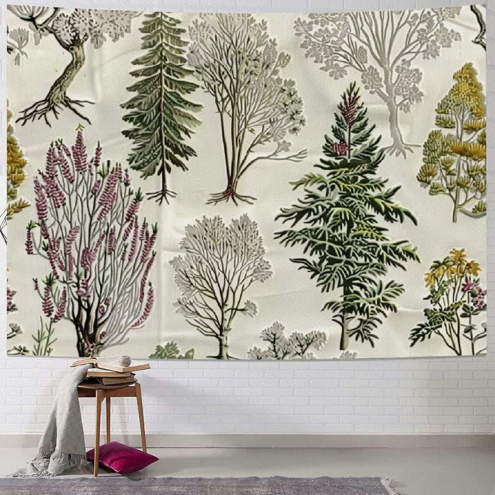 ONETECH Vintage Trees of Life Tapestry Plants Leaves and Flower ...