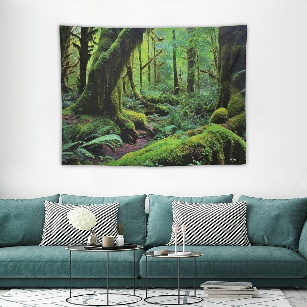 ONETECH Virgin Forest Psychedelic Tapestry,Daily Decorative Woodland ...
