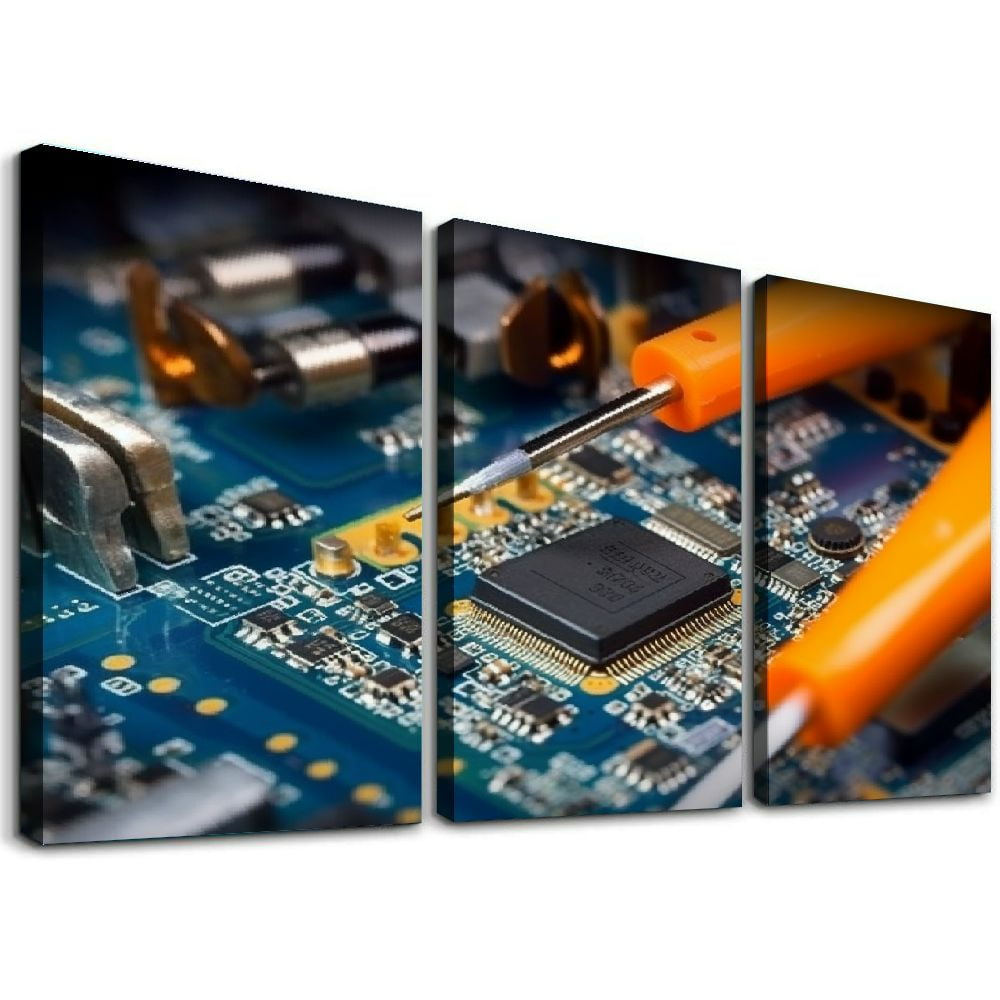 ONETECH Wall Art Paintings Use a soldering iron to solder electronic ...