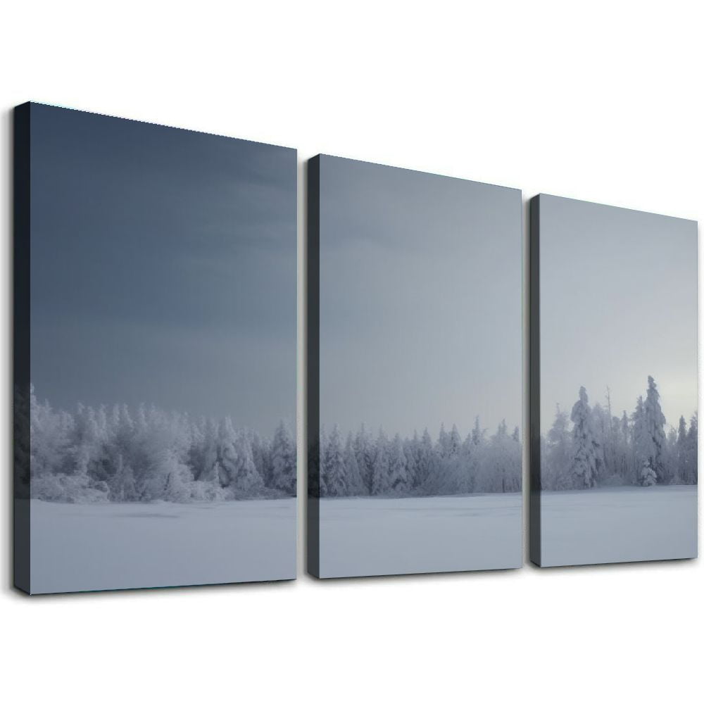 ONETECH Wall Art Paintings Winter forest landscape snowfall weather ...