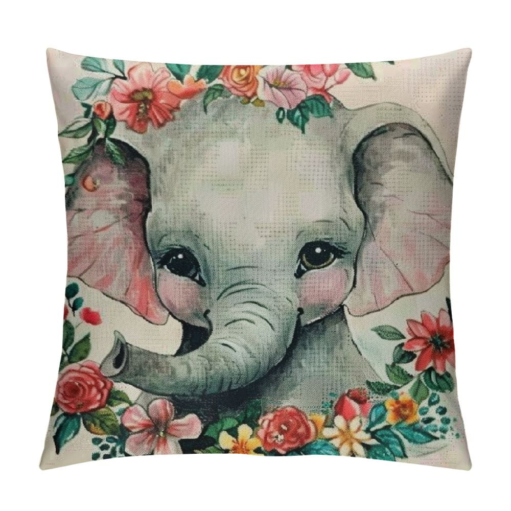 FUMJ Watercolor Pattern Lovely Animals Throw Pillows Cases Cute ...