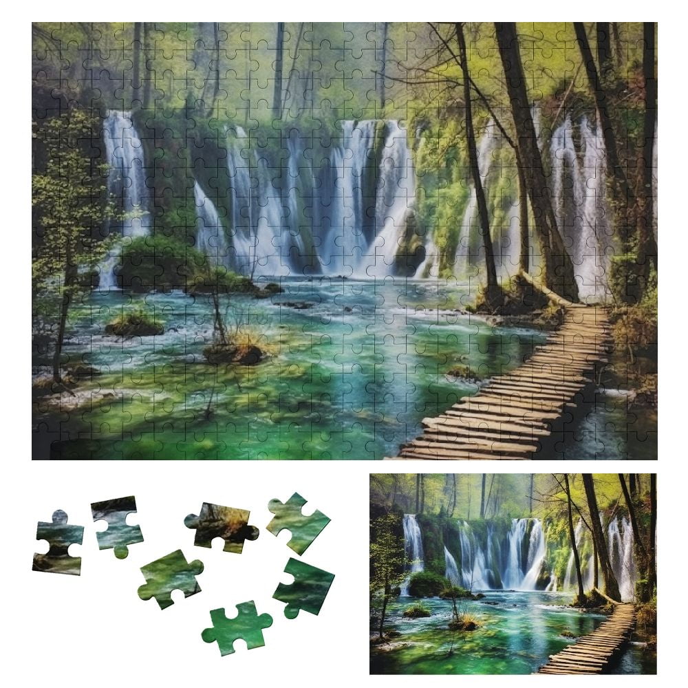 ONETECH Waterfall, Woods, River Wooden Jigsaw Puzzle Leisure Game Toy ...