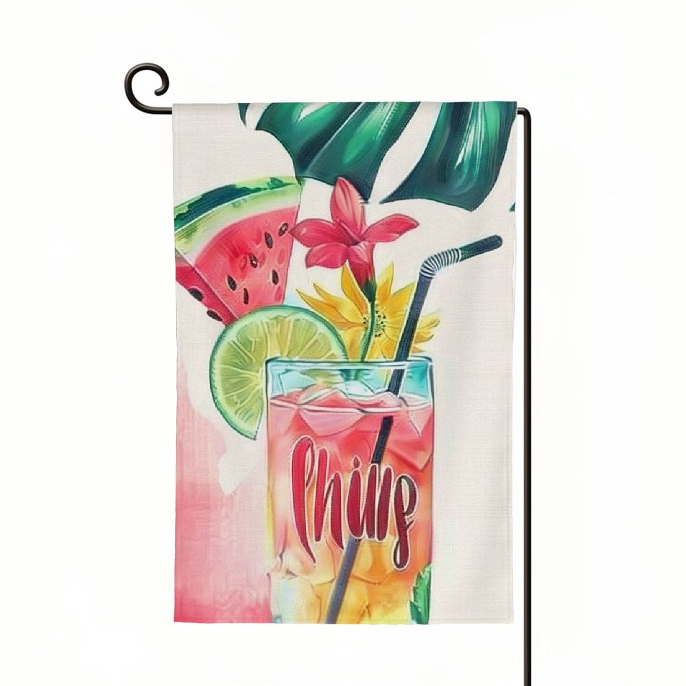 ONETECH Watermelon Slice Drink Garden Flag 12x18in Decorations Burlap ...