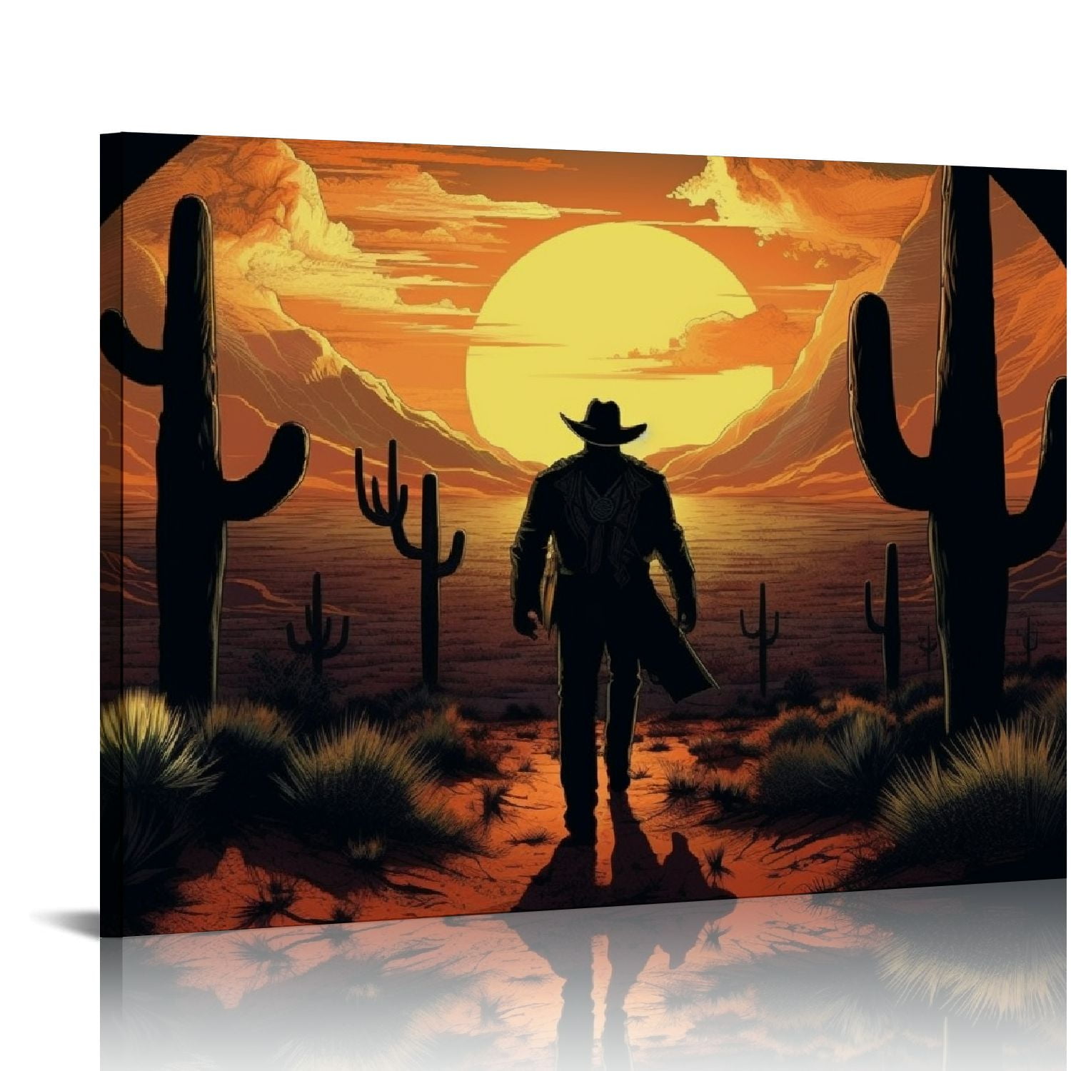 ONETECH Western Cowboys Print, Vintage Cowboy Decor, Cowboy Western ...