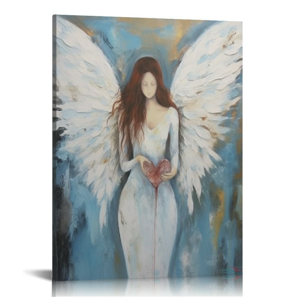 ONETECH White Angel Painting Angel Wings Poster Modern Abstract Angel ...