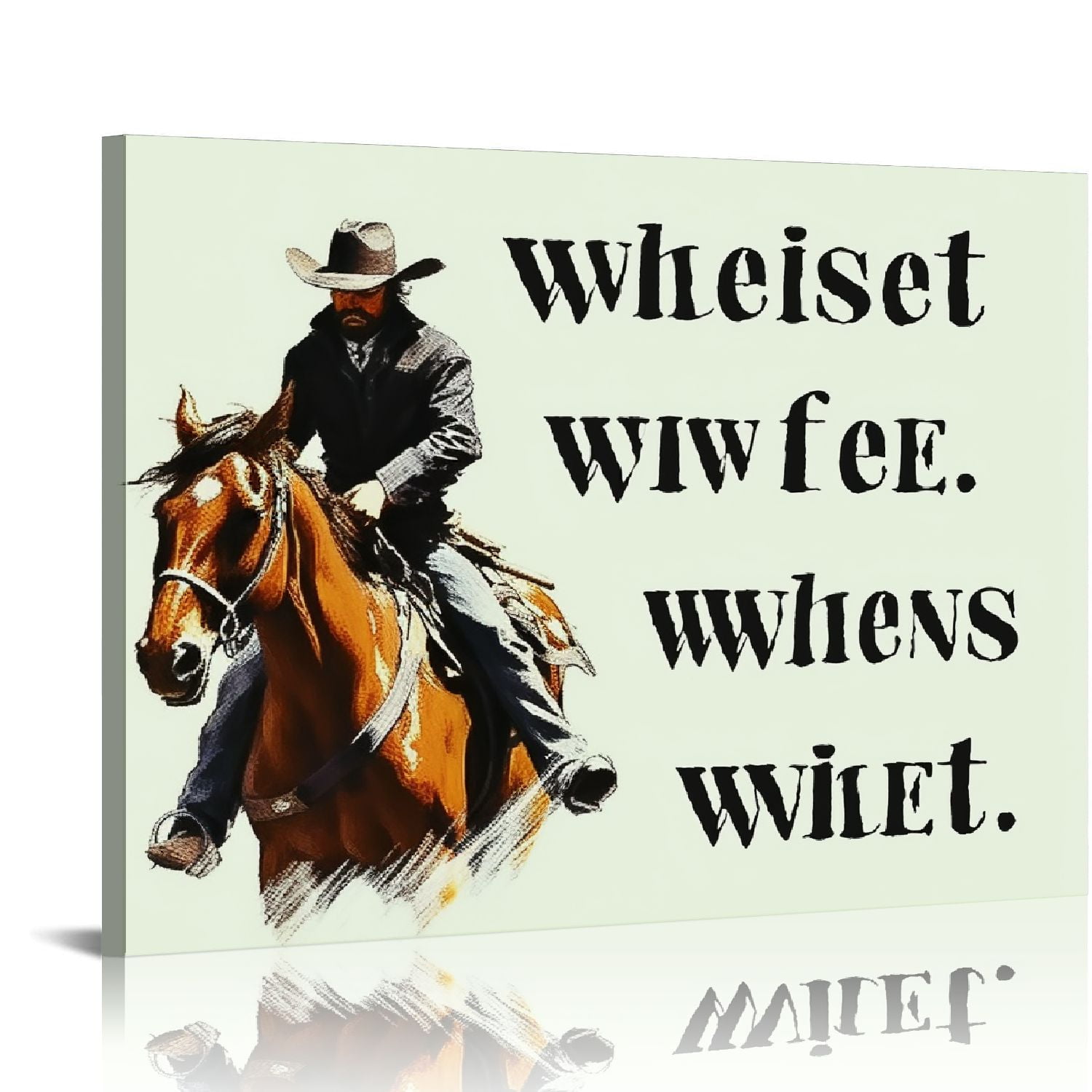 ONETECH Wild West Definition Framed Canvas Wall Art Decor 20x16in ...