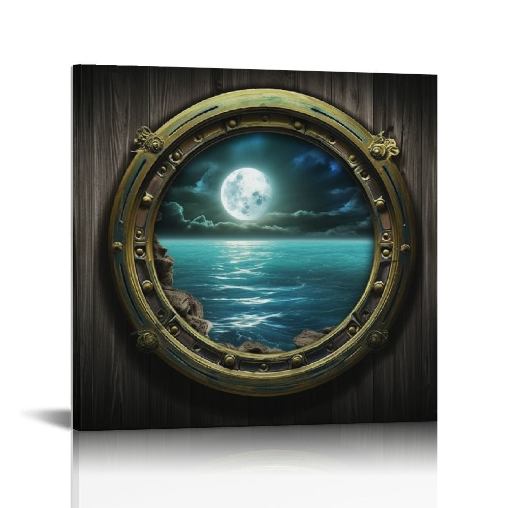 ONETECH Window Frame Style Beautiful Views of the Seascape Picture Wall ...