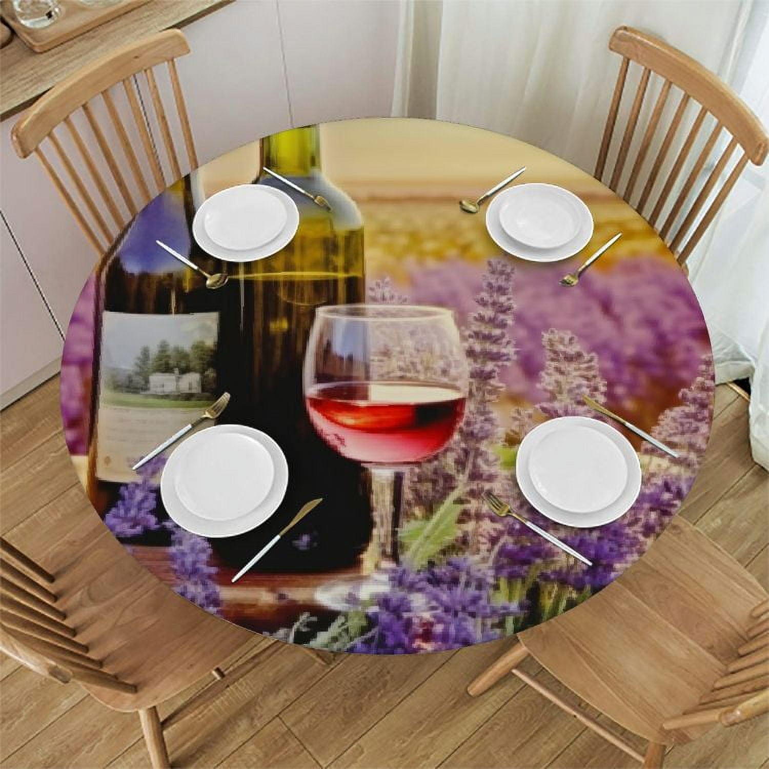 ONETECH Wine Pattern Tablecloth,,Stain Resistant Reusable Washable ...