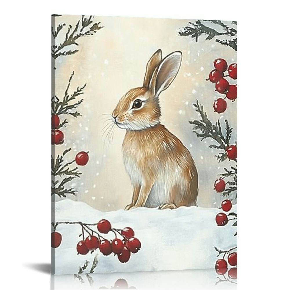 ONETECH Winter Christmas Woodland Animals Posters Prints for Home ...