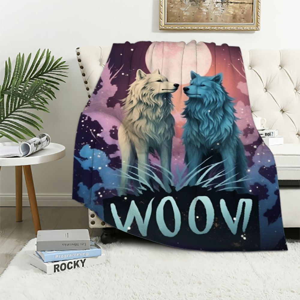 ONETECH Wolf Blanket-Just A Girl Who Loves Wolves Blanket Lightweight ...