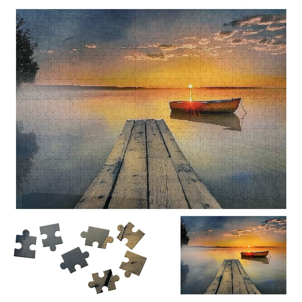 ONETECH Wooden Jigsaw Puzzle for Adults and Kids - Relaxing Puzzle with ...