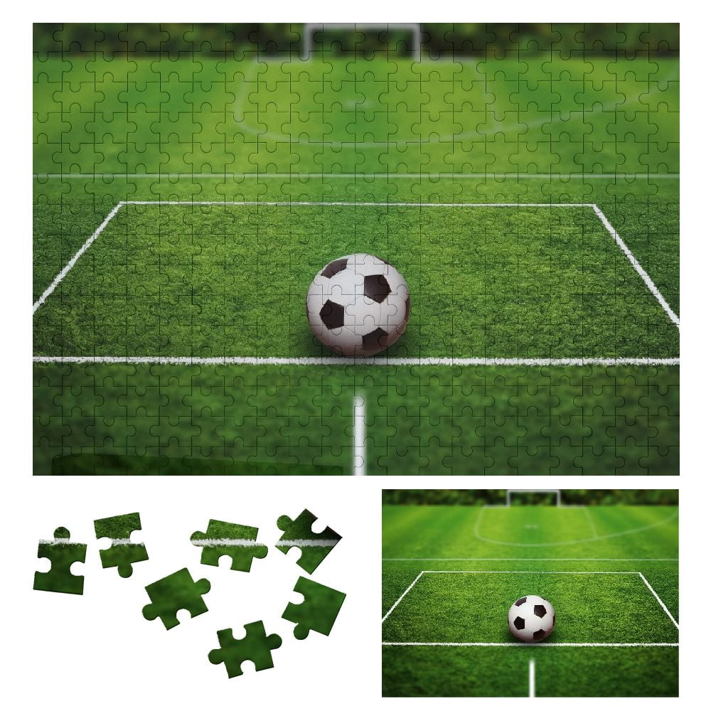 ONETECH Wooden Jigsaw Puzzle for Adults and Kids - Soccer Ball Design ...
