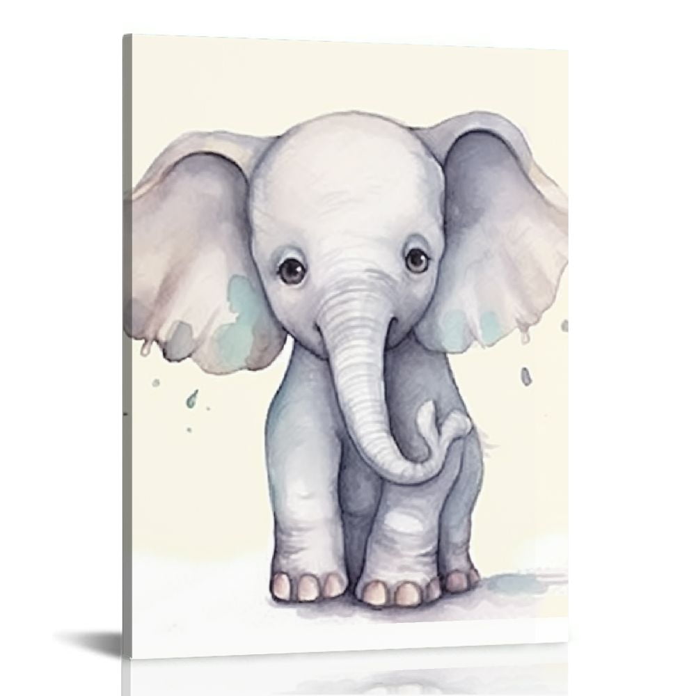 FUMJ Woodland Animals Wall Art Framed Canvas Prints Watercolor Fawn ...