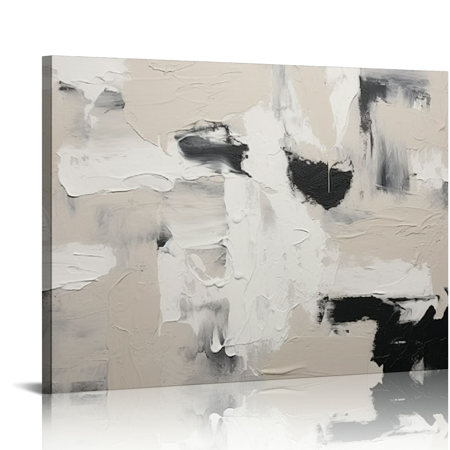 ONETECH YHSKY ARTS Hand Crafted Abstract Canvas Wall Art - Modern Blue ...