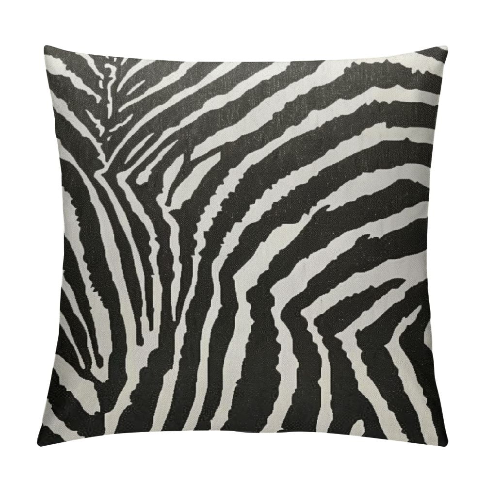 ONETECH Zebra Throw Pillow Cover Black and White Zebra Seamless Pattern ...