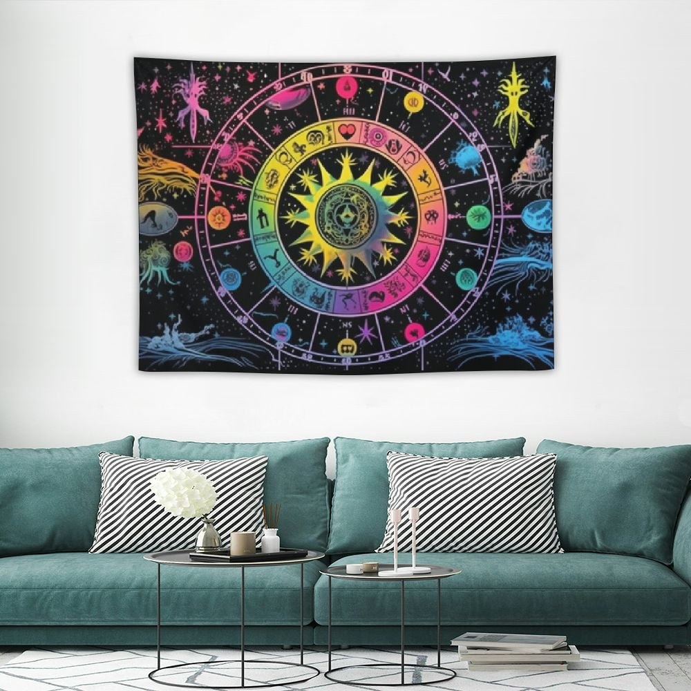 ONETECH Zodiac Astrology Constellation Tapestry, Colorful Sun and Moon ...