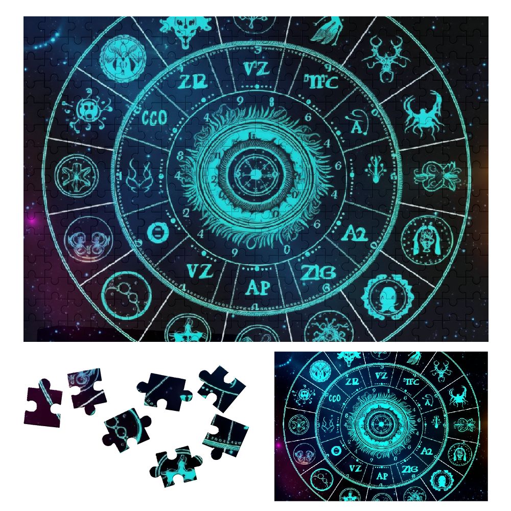 ONETECH Zodiac Sign Zodiac Numbers Zodiac Symbols Wooden Puzzles ...