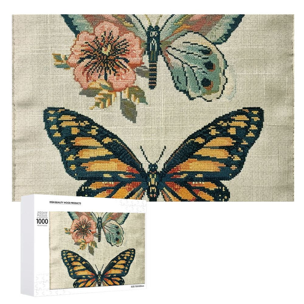 ONETECH butterflies Wooden Jigsaw Puzzle Challenging Difficult Wood ...