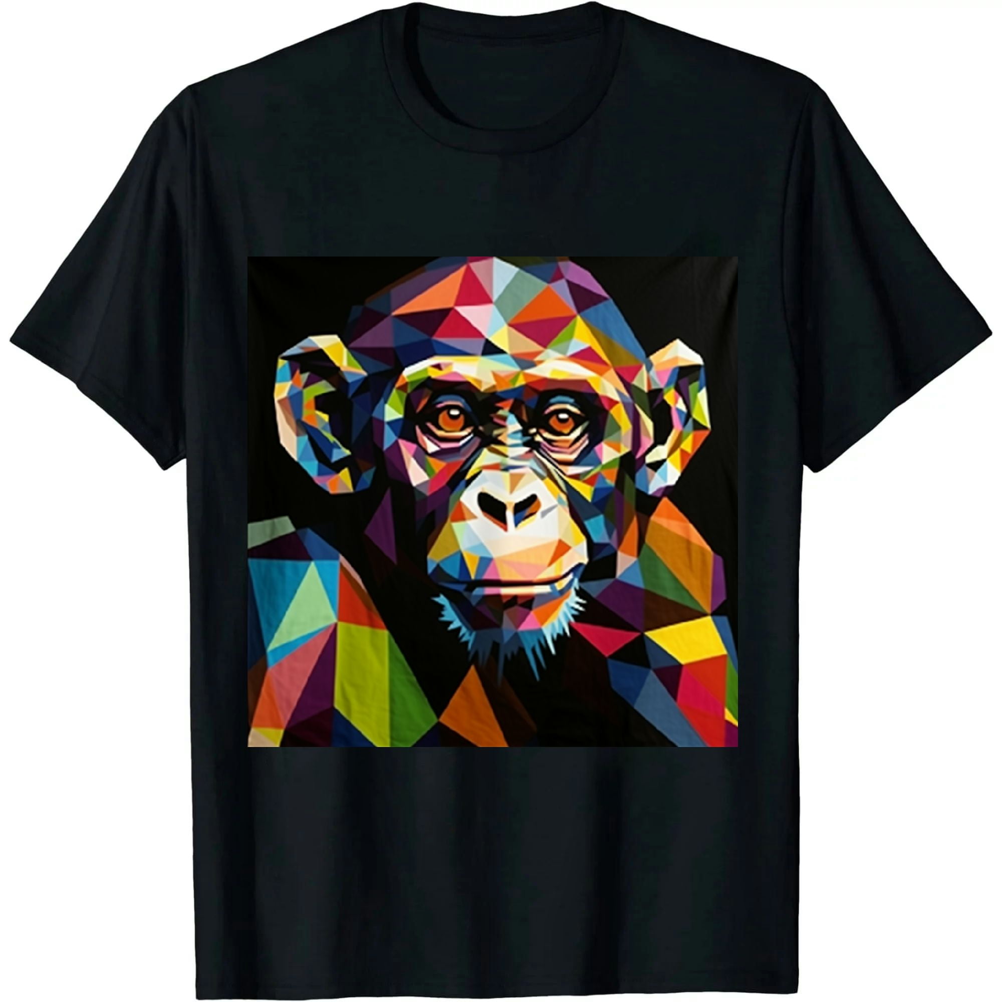 ONETECH colorful gorilla Geometric art head face silverback Monkey T ...
