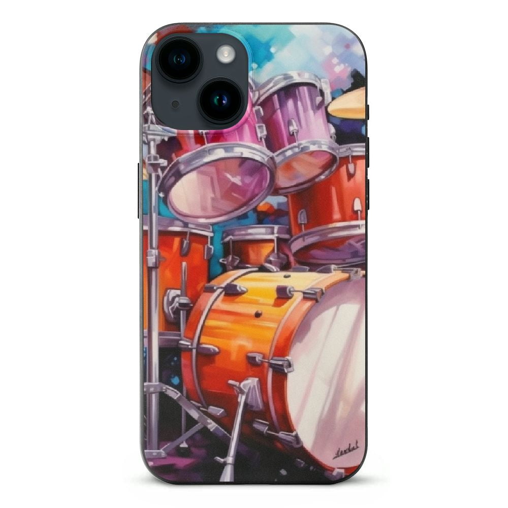 ONETECH iPhone 14 Drummer Drum Set Art - Painting Drum Set PC Case ...