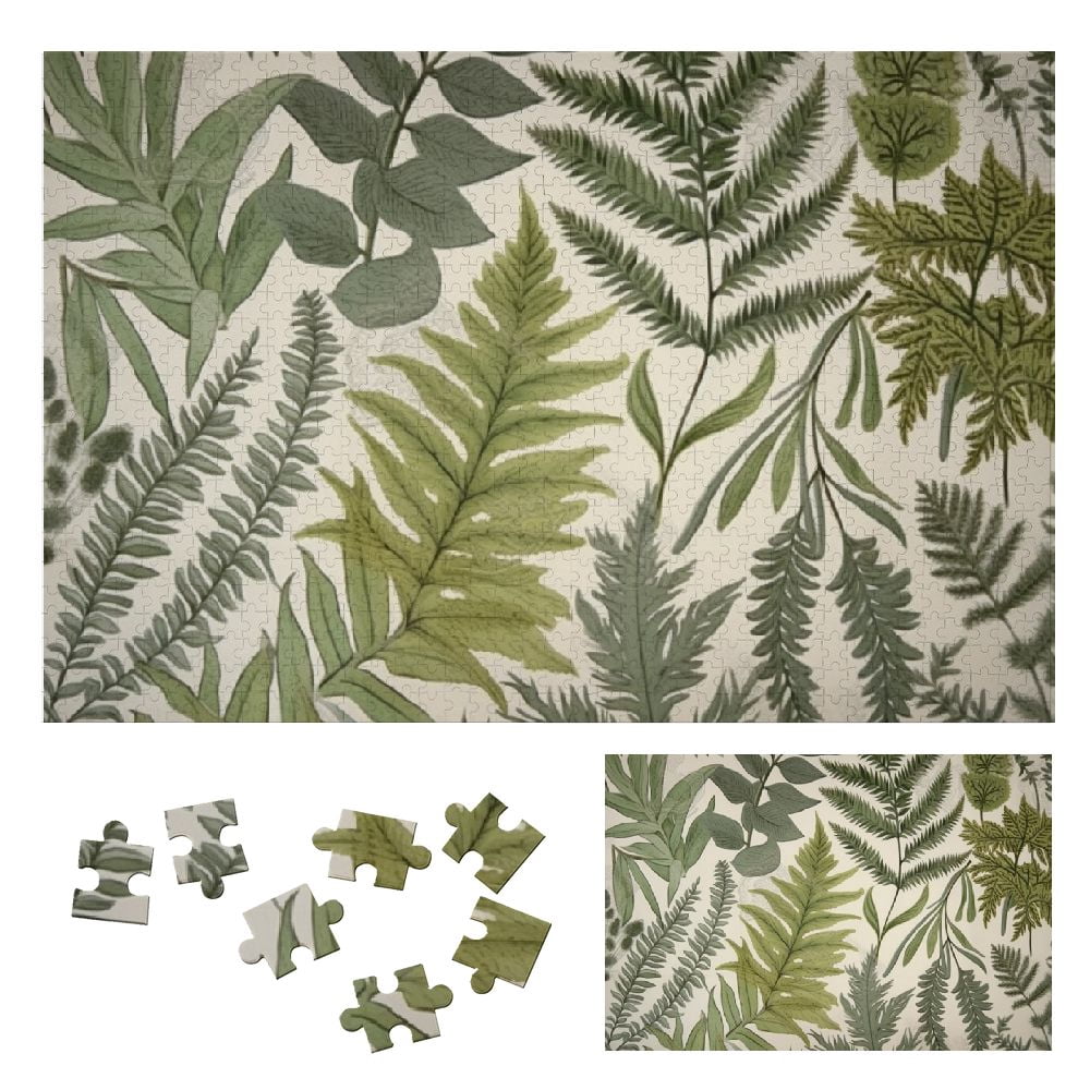 ONETECH leaves plant foliage Wooden Jigsaw Puzzle for Adults and Kids ...