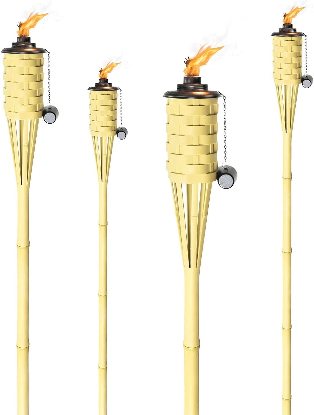 ONETHATCH Synthetic Bamboo Torches (4pack); Weather-Resistant Large ...