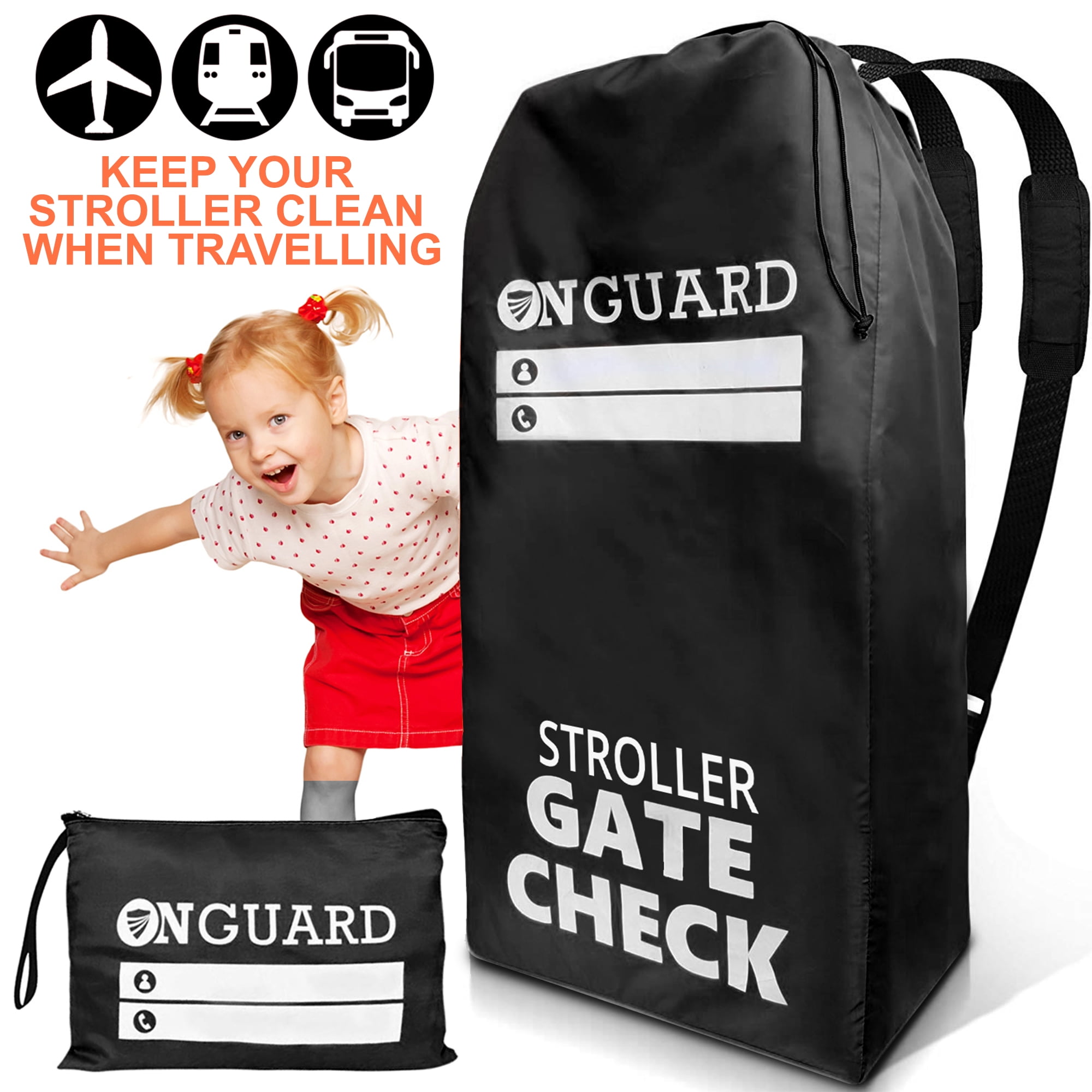 OnGuard Double Stroller Travel Bag - Waterproof Rip Resistant Polyester ...