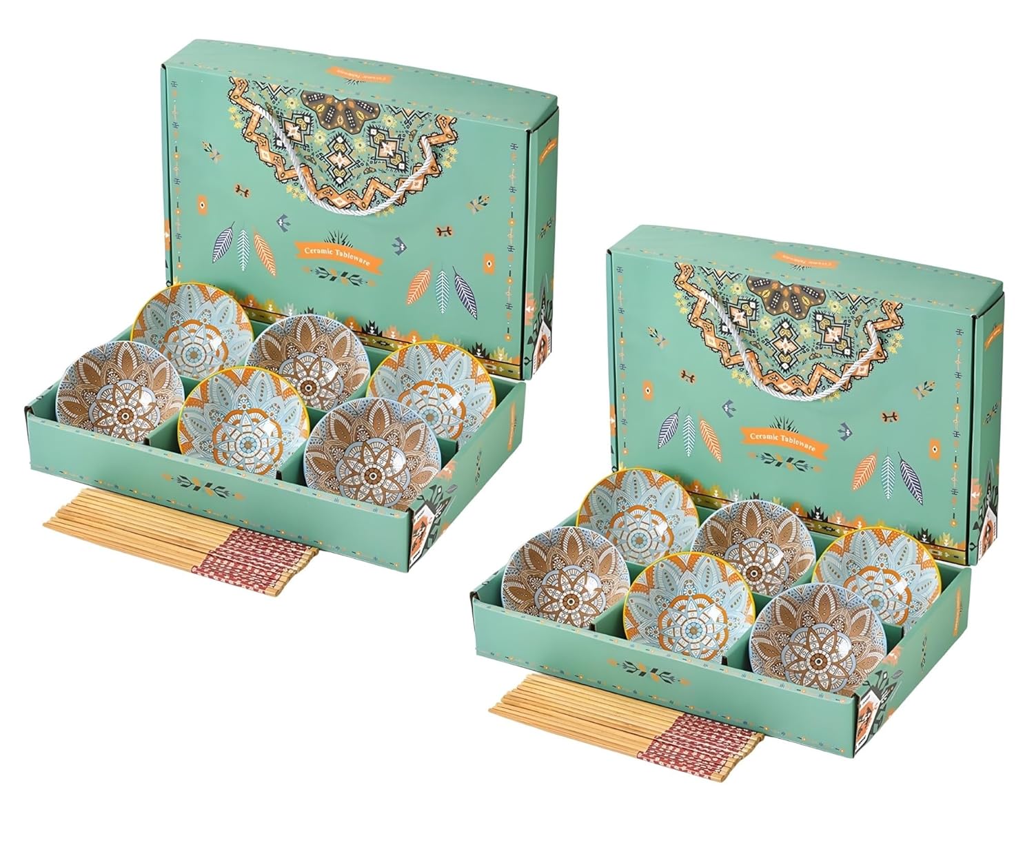 ONICORN Porcelain Dessert Bowls Gift Box Set Ceramic Bowl for Ice Cream ...