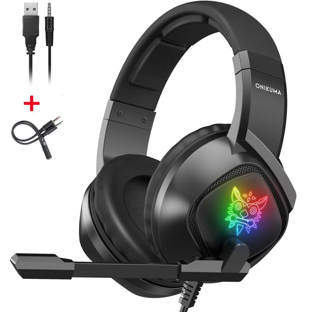 ONIKUMA K19 Gaming Headset Headphones with Microphone, PS4 PS5 Xbox ...
