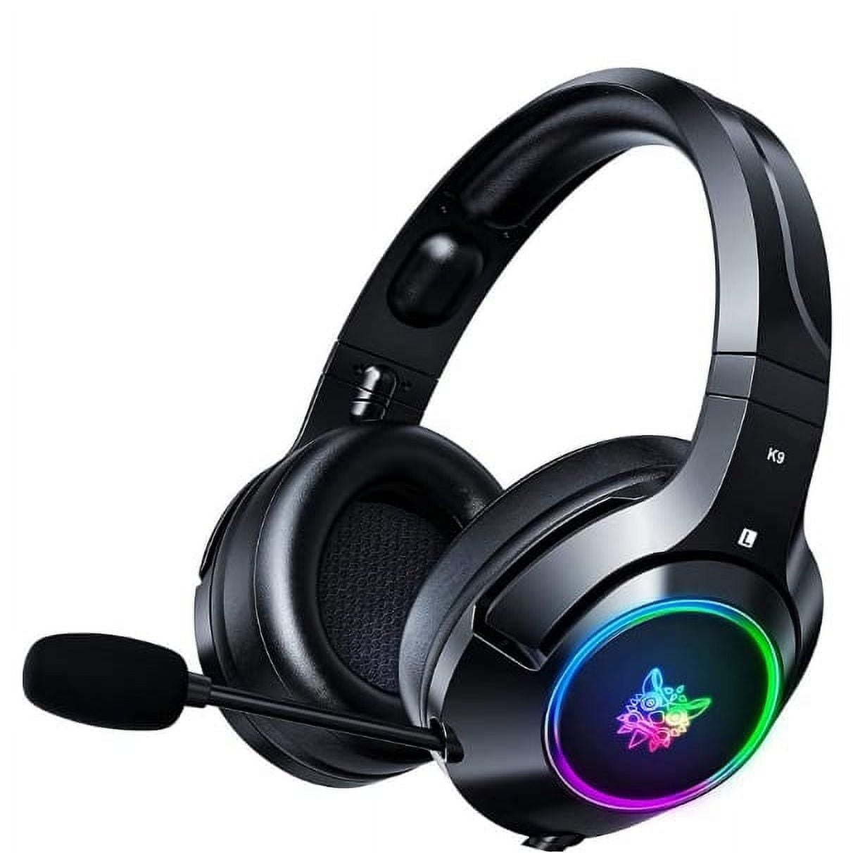 ONIKUMA K9 Gaming Headset, Gaming Headphones with RGB LED Lights, Noise ...