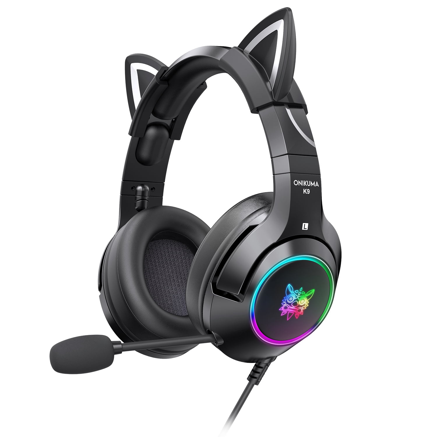 JadeBamboo ONIKUMA K9 Gaming Headset, RGB Backlight, Noise Cancelling ...