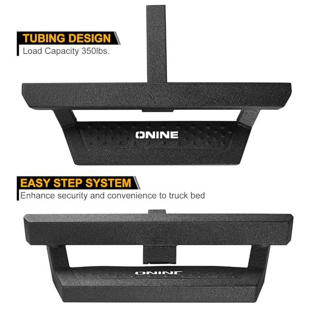 ONINE Texture Black Hitch Step with Hitch Lock and Stabilizer Fit 2 ...