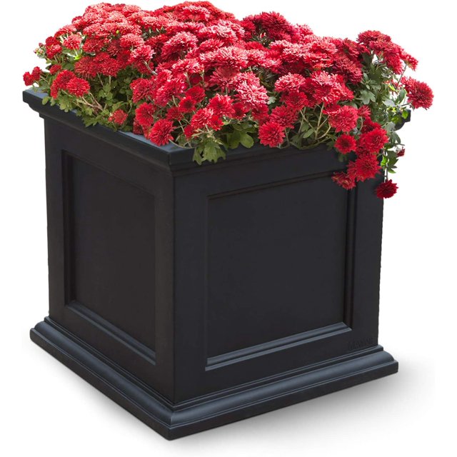 ONKER 5825B Fairfield 20x20 Square Planter, 20-Inch, Black - Walmart.com