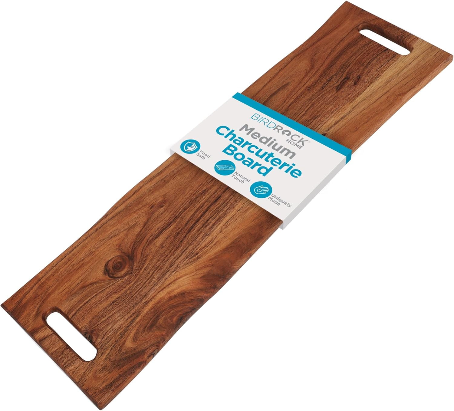 ONKER Acacia Wooden Cheese & Charcuterie Board with Handles 27.5 ...