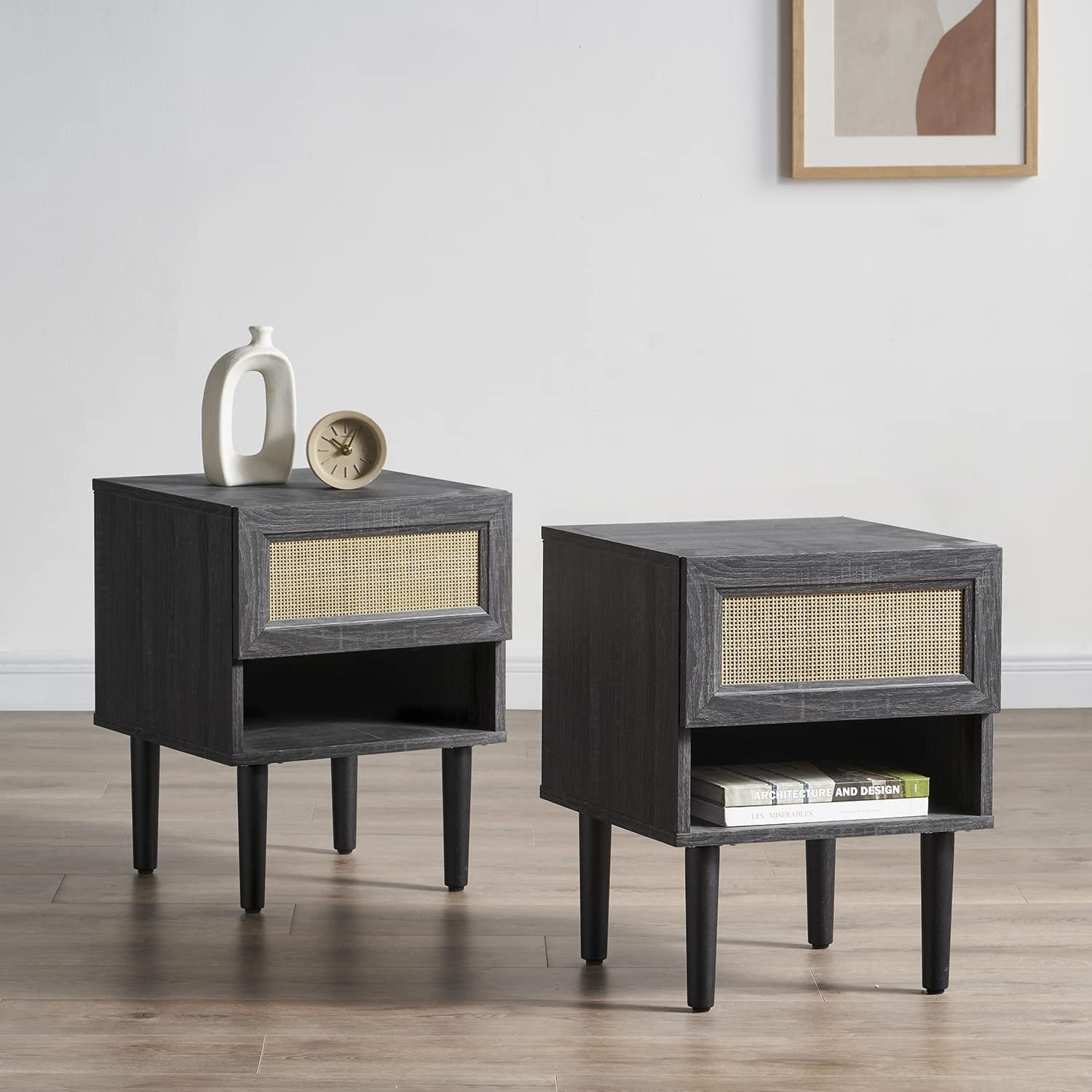 ONKER Haylee Night Stand Set 2, Side Table, End Table, Boho Farmhouse ...