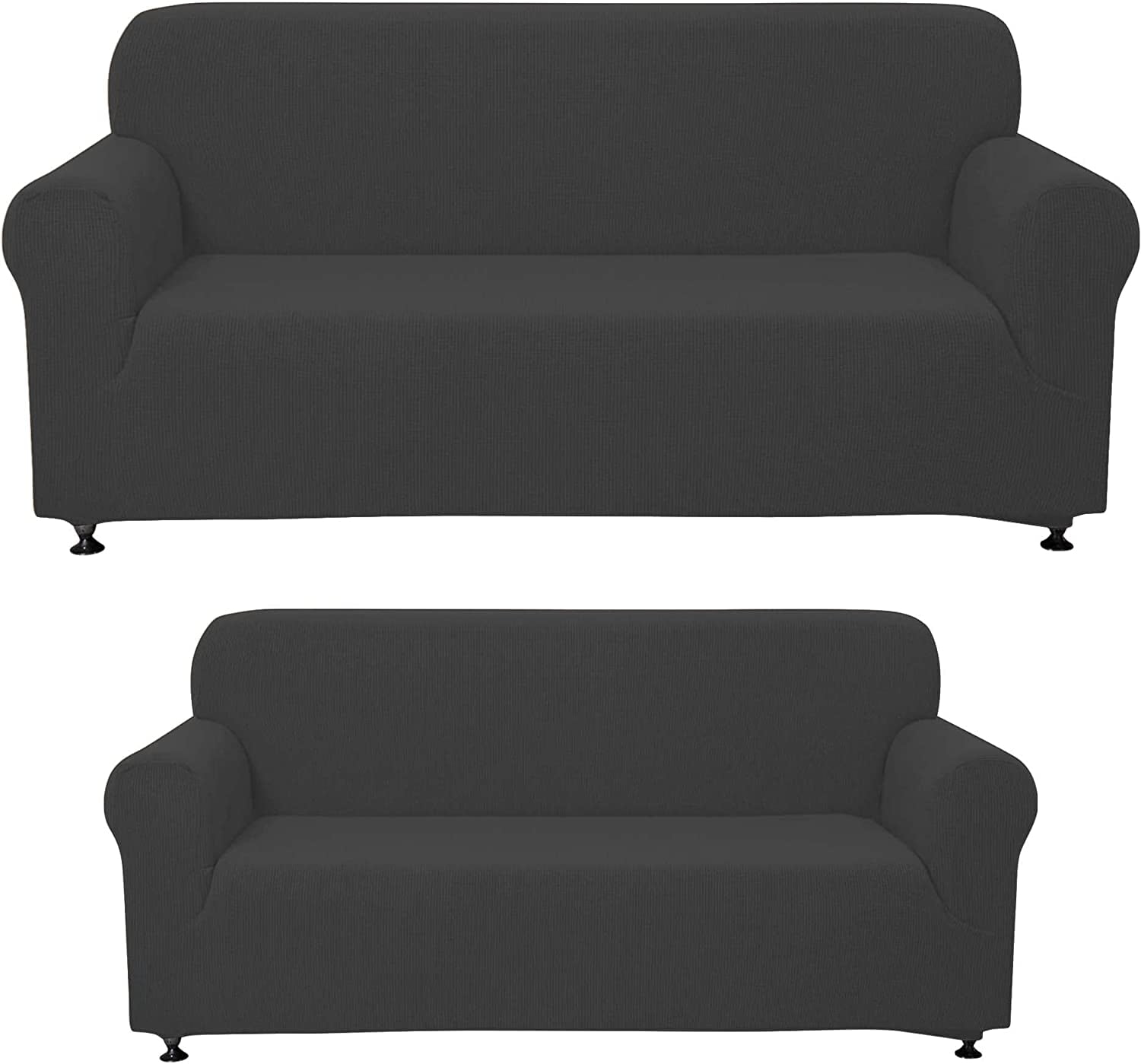ONKER Home 3-Piece SlipCover Set for Sofa Loveseat Couch Arm Chair ...