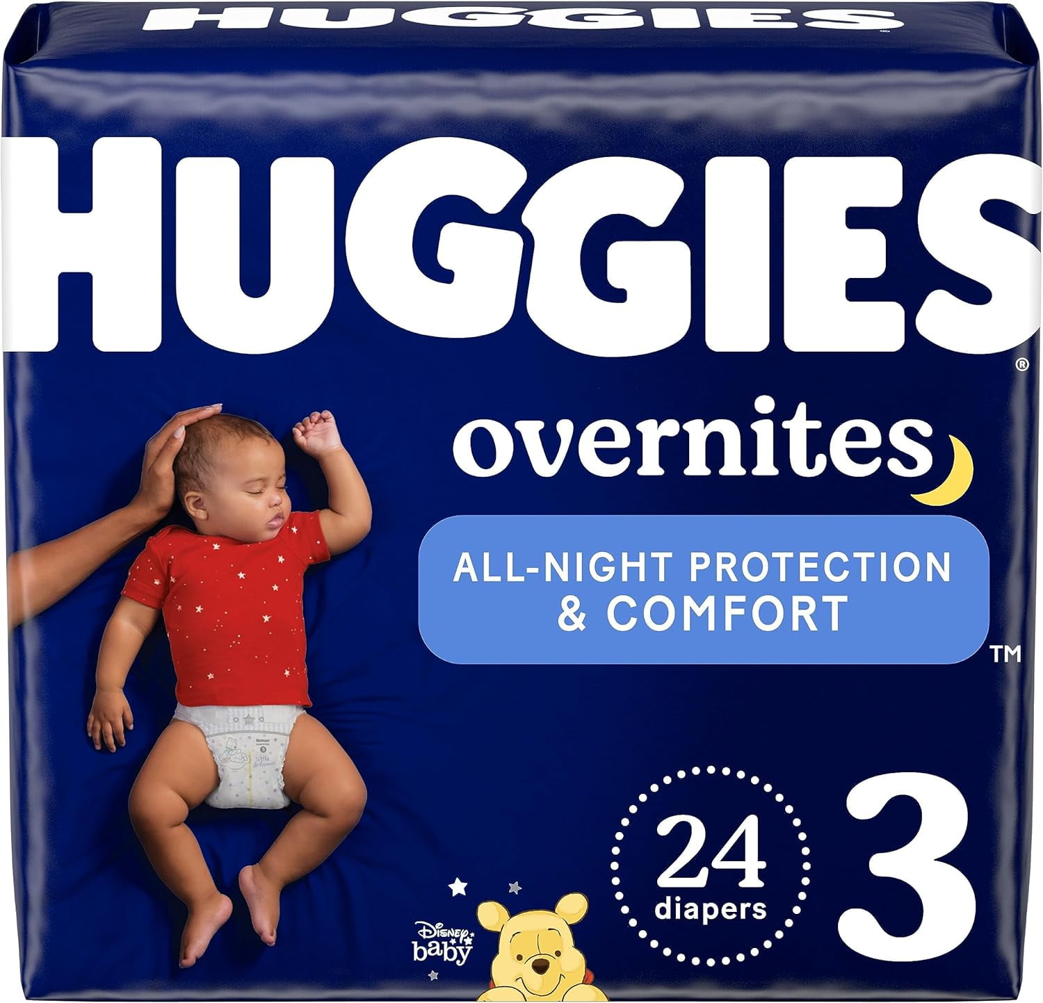 ONKER Nighttime Baby Diapers Overnites, White, Size 3 , 24 Count ...
