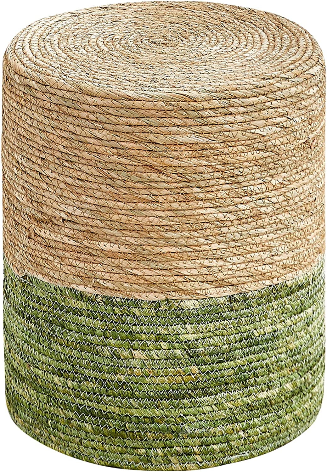 ONKER Ottoman Poof, Natural Seagrass Poufs, Hand Weave Round Footstool ...