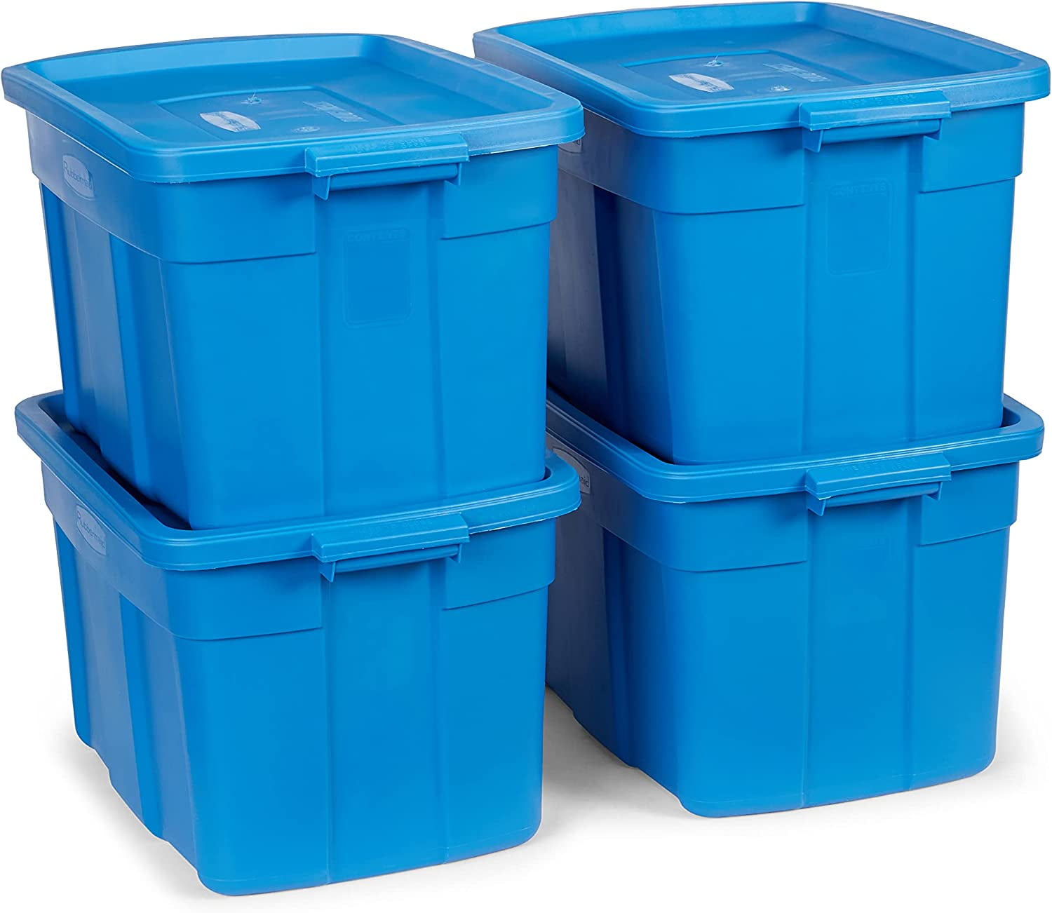 ONKER Roughneck️ 25 Gallon Storage Totes, Pack of 4, Durable Stackable ...
