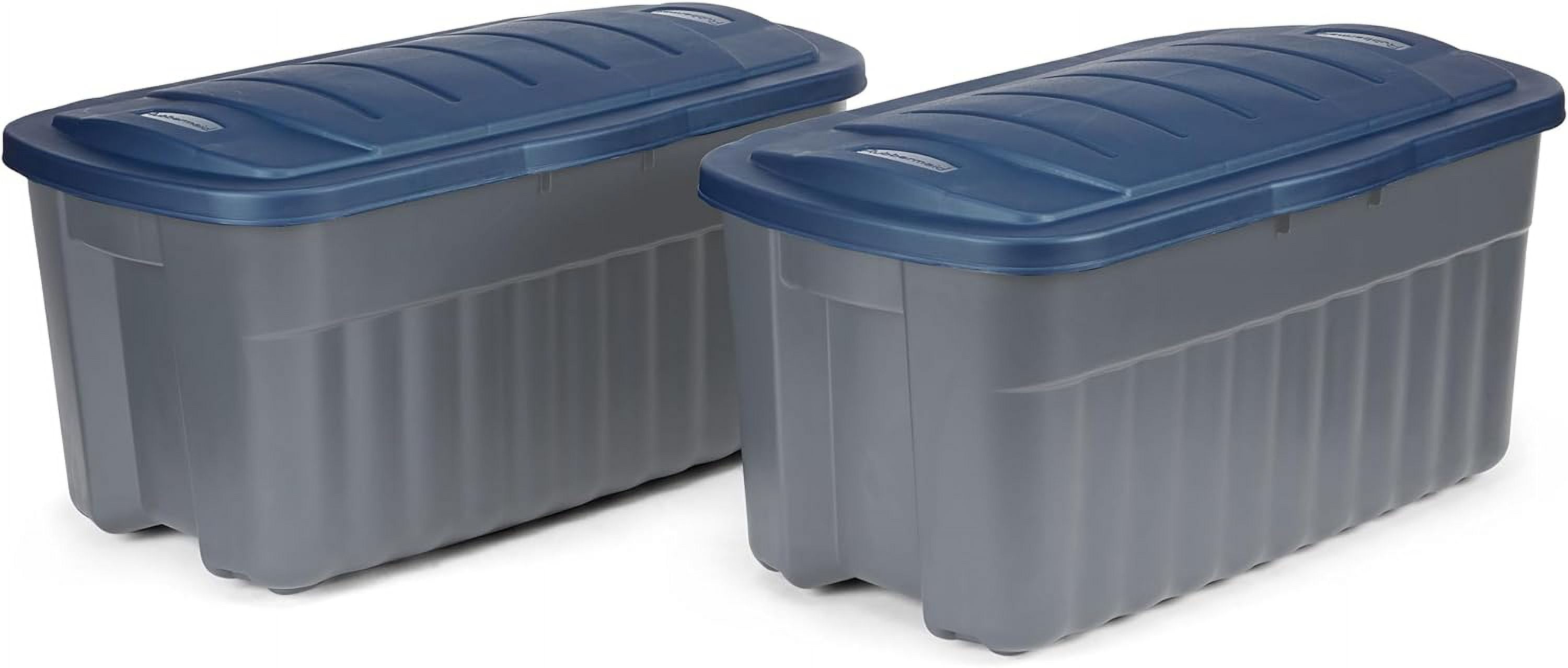 ONKER Roughneck️ 40 Gallon Storage Totes, Pack of 2, Durable Stackable ...