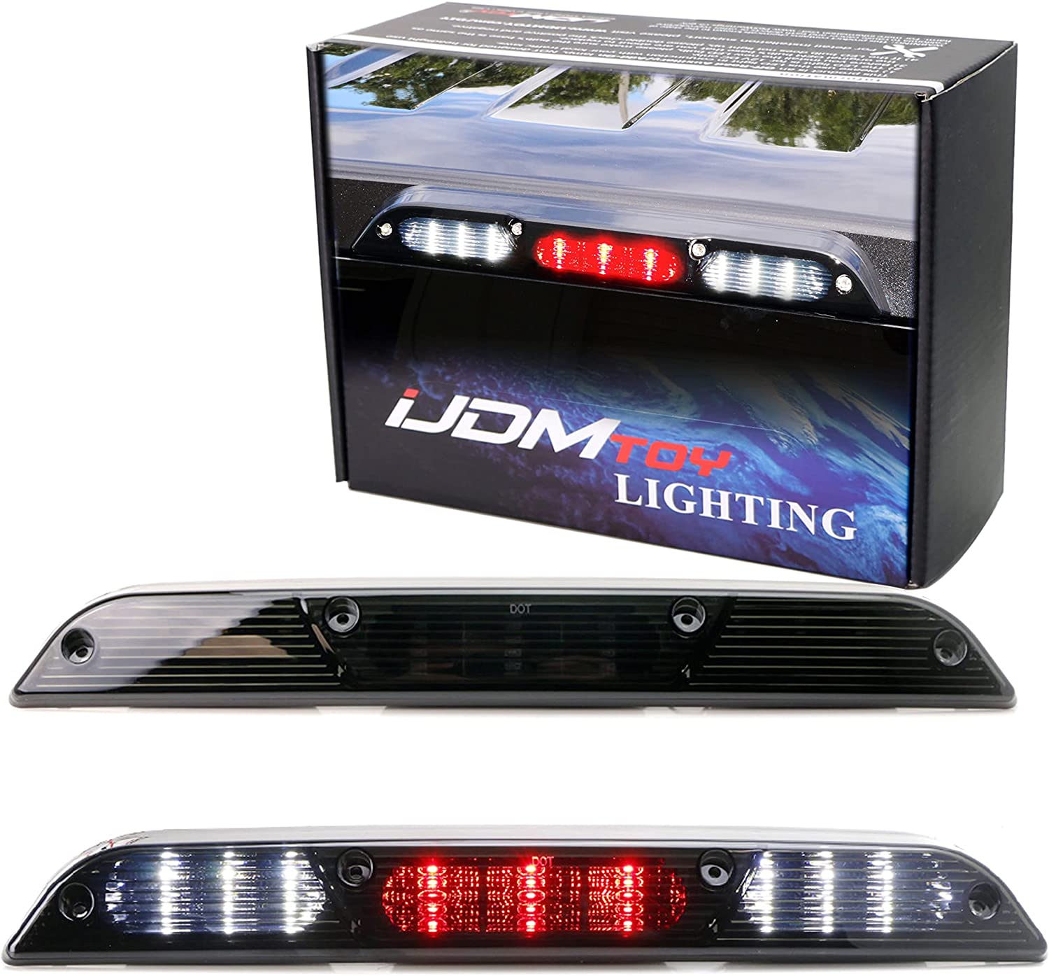 ONKER Smoked Lens Full LED High Mount Third Brake/Stop Light Assembly ...