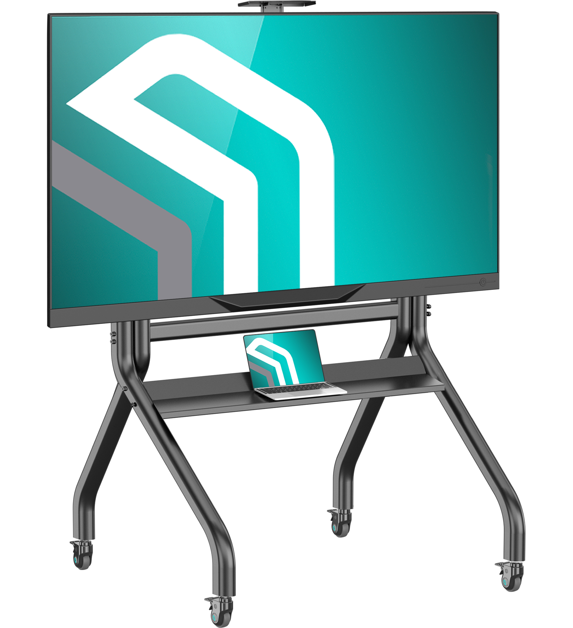 Heavy Duty TV Stand, Mounts 32" to 84" HDTV, Portable with Wheels ...